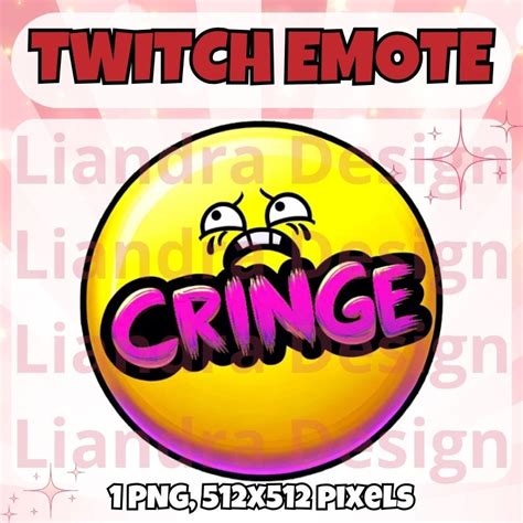 Cringe Button Twitch Emote Funny Cringe Twitch Emote Meme Twitch Discord Youtube Facebook Stream