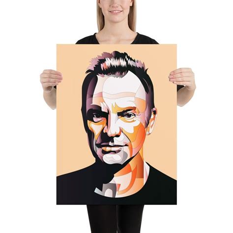 Sting Poster Wall Art Portrait Print Multiple Sizes