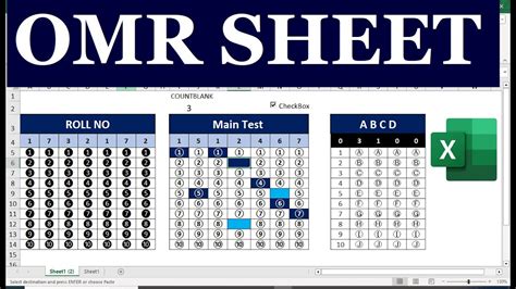 How To Make Omr Answer Sheet In Excel Youtube