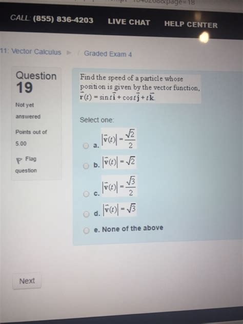 solved find the speed of a particle whose position is given