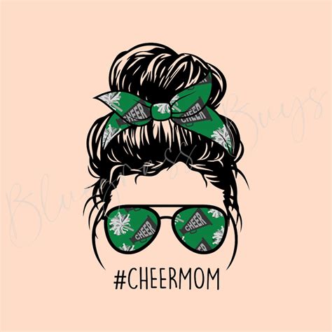 Messy Bun Mom Life Png Cheer Mom Png Cheerleading Clipart Cheer Mom Sublimation Etsy