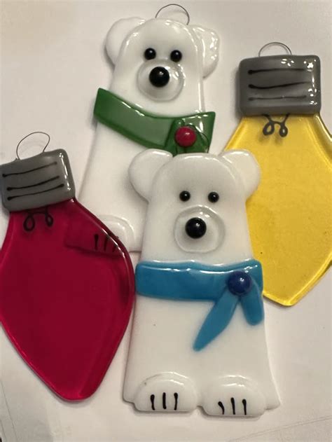 Fused Glass Christmas Ornaments Fused Glass Ornaments Glass Fusing