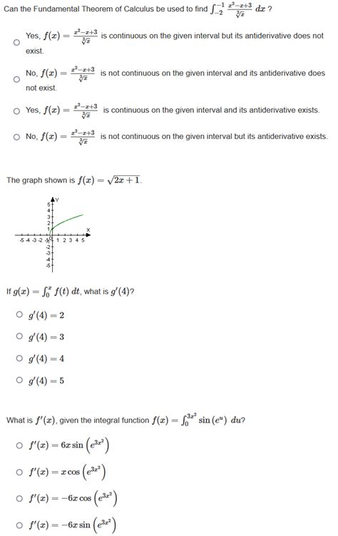 Solved Can The Fundamental Theorem Of Calculus Be Used To