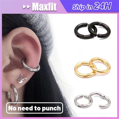 Jual Anting Klip Tanpa Tindik Anting Palsu Bahan Stainless Steel Anting