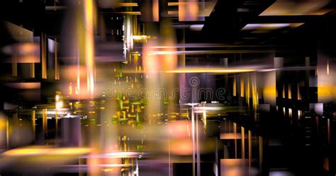 Computer Generated Abstract Tehnology Image Three Dimensional 3d Fractal Texture Stock