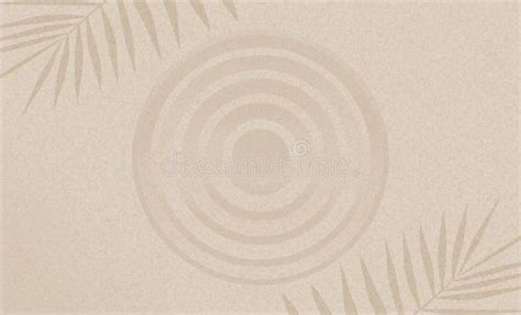 Sand Beach Texture With Palm Leaves Shadow On Spiritual Pattern