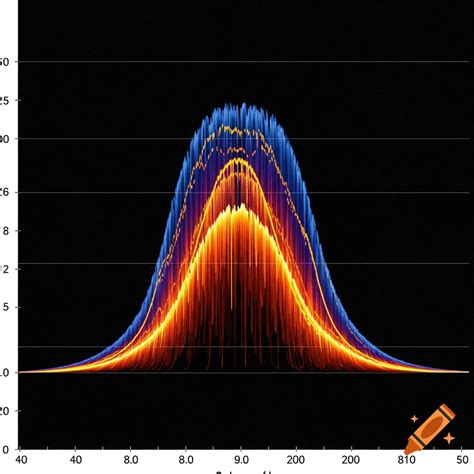 A Colorful Representation Of A Normal Distribution Curve On A Black