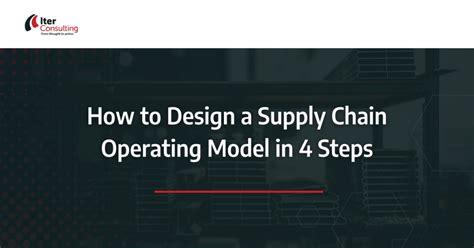 How To Design A Supply Chain Operating Model In 4 Steps
