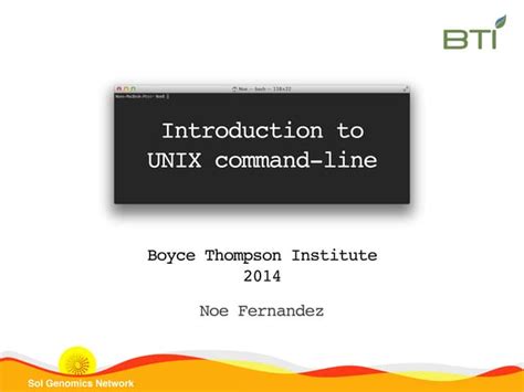 Introduction To Unix Command Lines With Examples Ppt