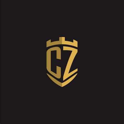 Initials Cz Logo Monogram With Shield Style Design 27623247 Vector Art