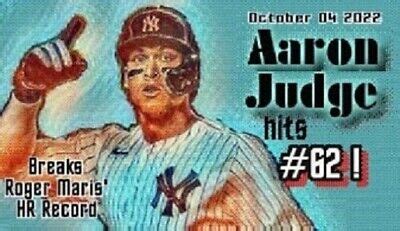 Aaron Judge New York Yankees Home Run 62 Fridge Magnet 2 Ebay