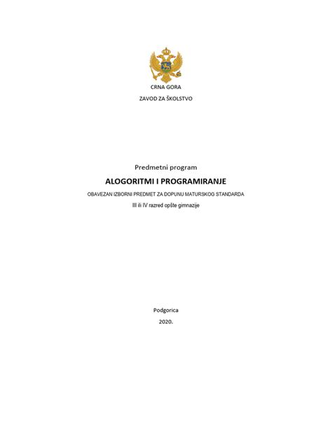 Algoritmi I Programiranje Pdf
