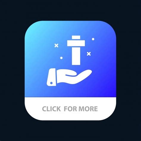 Christian Easter Vector Design Images Hand Celebration Christian Cross Easter Mobile App Button