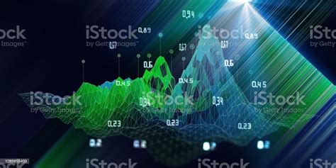 Big Data Futuristic Background With Wireframe Algorithm Analyze Data And Blurred Lines Quantum