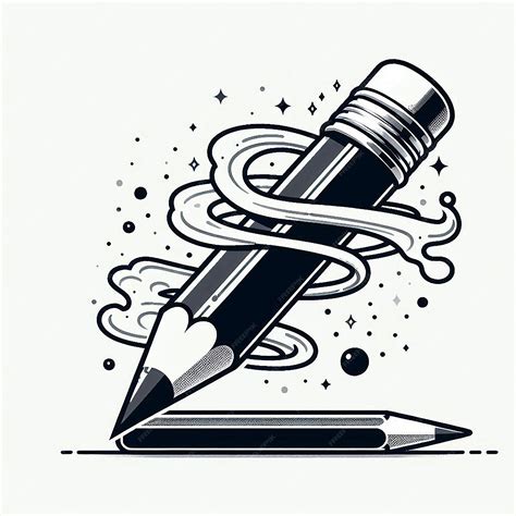 Premium Vector Caustic Pencil Silhouette Line Art Vector Illustration