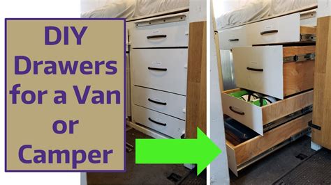 Diy Drawers For A Van Or Camper Youtube