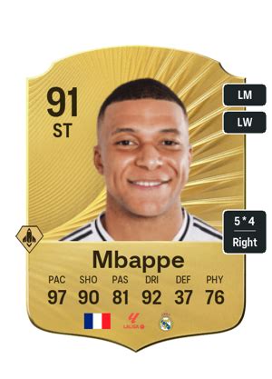 Kylian Mbappe Ea Fc26 Gold Rare Rated 91