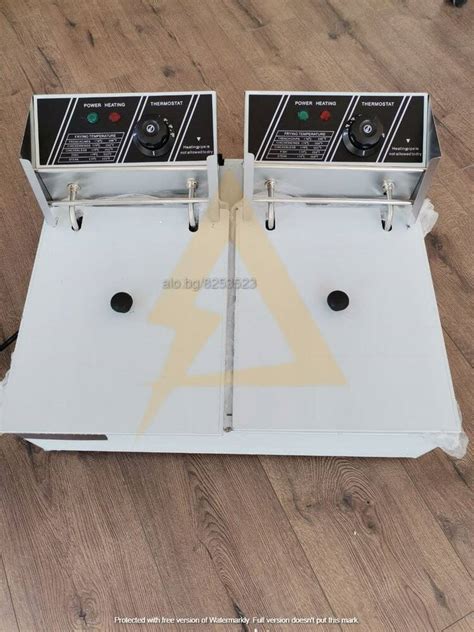 Професионален ДВОЕН Ел фритюрник 2 вани х 5литра Фритюрници София