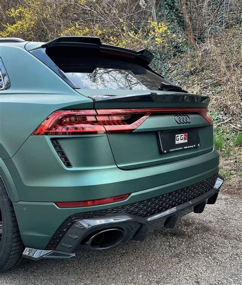Green Audi A4 Parked In Front Of Trees Vroom Vroom Car Lover Rsq8