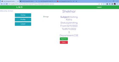 GitHub Rajashekhar Leave Management System NodeJs