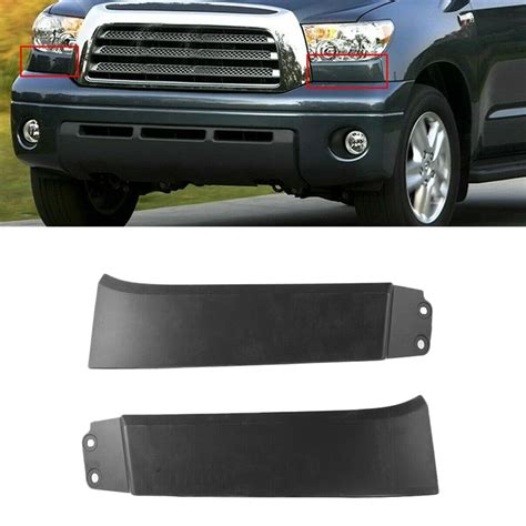 Front Bumper Fender Extension Grille Headlight Filler Trim Panels For