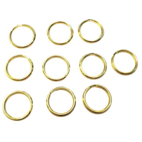 10pcs Brass Split Rings Key Chain Hook Loop Hoop K Vicedeal