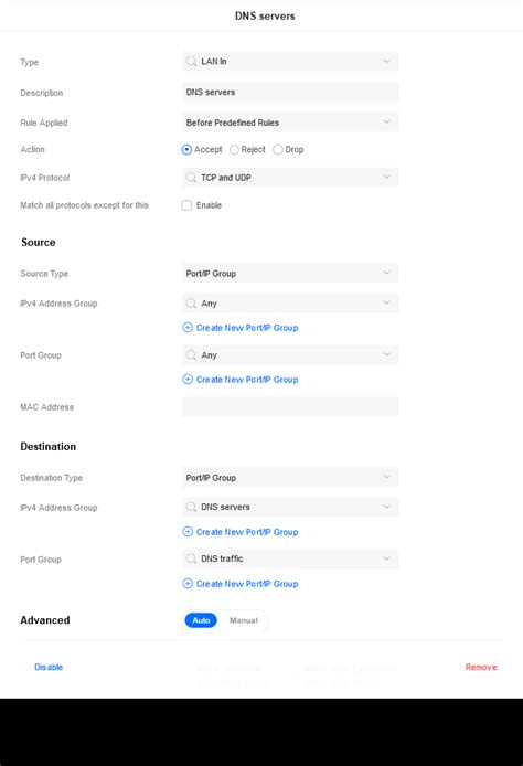 Unifi Firewall Accept Rule