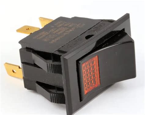 Rocker Switch Amber Lighted 115v