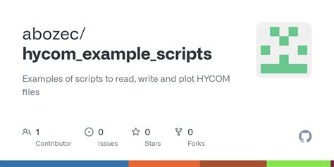 github abozec hycom example scripts examples of scripts to read