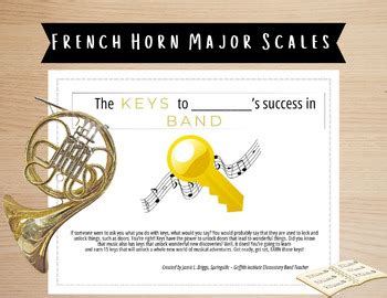French Horn Major Scales And Key Signature Workbook By Briggs Music Shop
