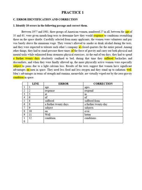 Error Identification And Correction 1 Pdf Trees Climate