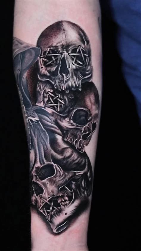 Evil Head Tattoos The Start To My Sleeve Theme Based Hell On The