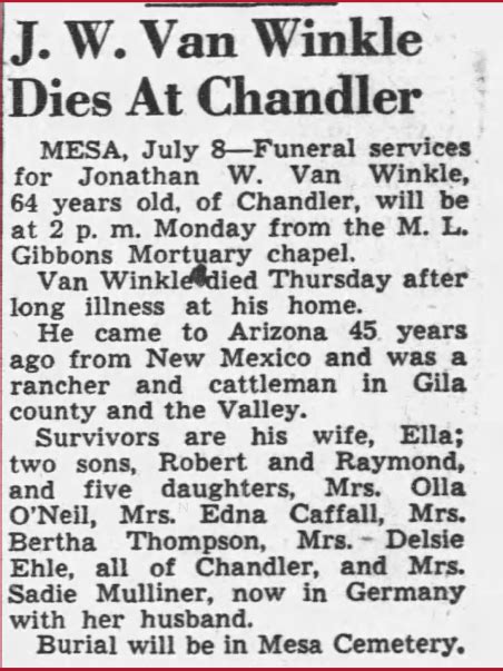 Jonathan William Van Winkle 1885 1949 Find A Grave Memorial