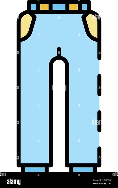Ski Pants Icon Outline Ski Pants Vector Icon Color Flat Isolated Stock