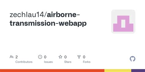 Github Zechlau14airborne Transmission Webapp