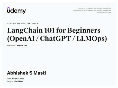 Abhishek Masti On Linkedin Udemy Course Completion Certificate