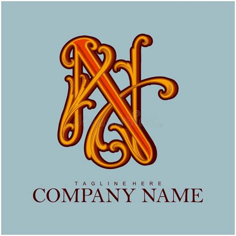 Ornate Intertwined N Initials For Company Stock Illustration Illustration Of Brand Sign