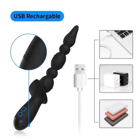 Venusfun Vibrating Anal Bead Trainer Prostate Stimulator Plug