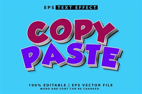 Copy Paste Text Effect Vectors And Illustrations For Free Download
