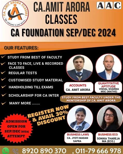 Ca Foundation Registration Open Ca Amit Arora Classses Facebook