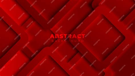 Premium Vector 3d Red Geometric Abstract Background Overlap Layer With Rounded Rhomb Effect