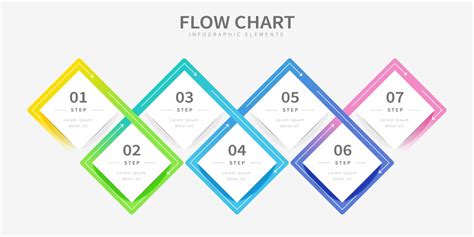 simple flow chart infographics royalty free vector image