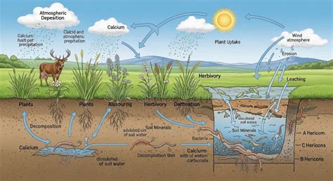 Scientific Diagram Illustrating The Calcium Biogeochemical Cycle Within