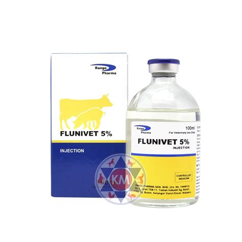 Flunivet 5 Flunixin Meglumine 100ml Km Vet Pharm Sdn Bhd