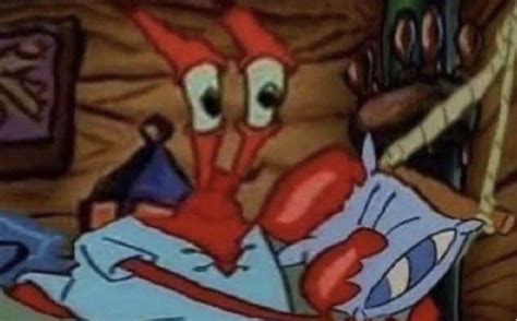 Mr Krabs Spongebob Bed Meme Reaction Pic Sticker Whatsapp Funny