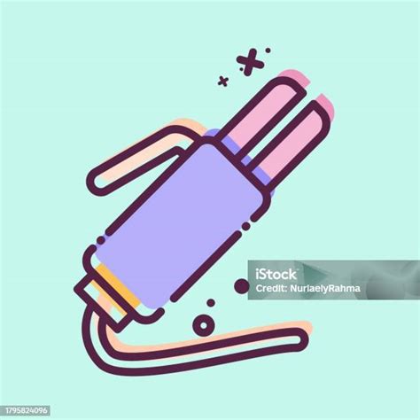 아이콘 전극 홀더 2 용접기 장비 기호와 관련이 있습니다 Mbe 스타일 심플한 디자인 편집 가능 간단한 일러스트레이션 공장 산업