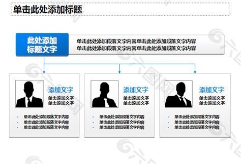 带人物照片的组织结构图ppt模板素材免费下载 图片编号 5262335 六图网