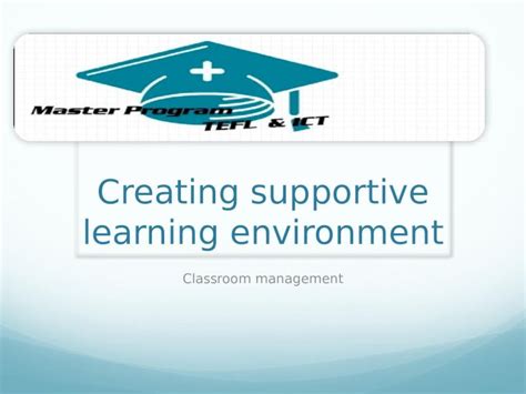 (PPTX) Creating supportive learning environment - DOKUMEN.TIPS