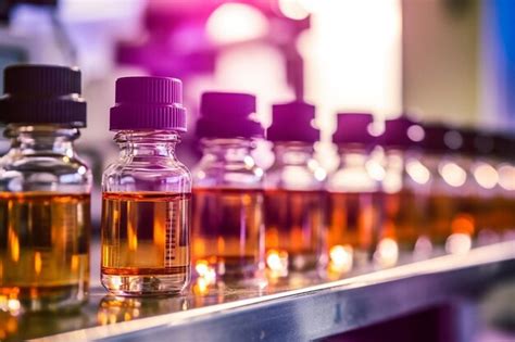 Premium Ai Image Medical Vials On Production Line At Pharmaceutical
