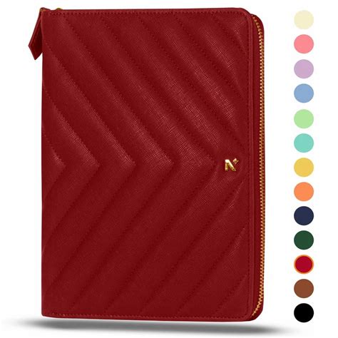 Perfect Bound Faux Leather Cover Neorah A5 Notebook Sleeve Quilted